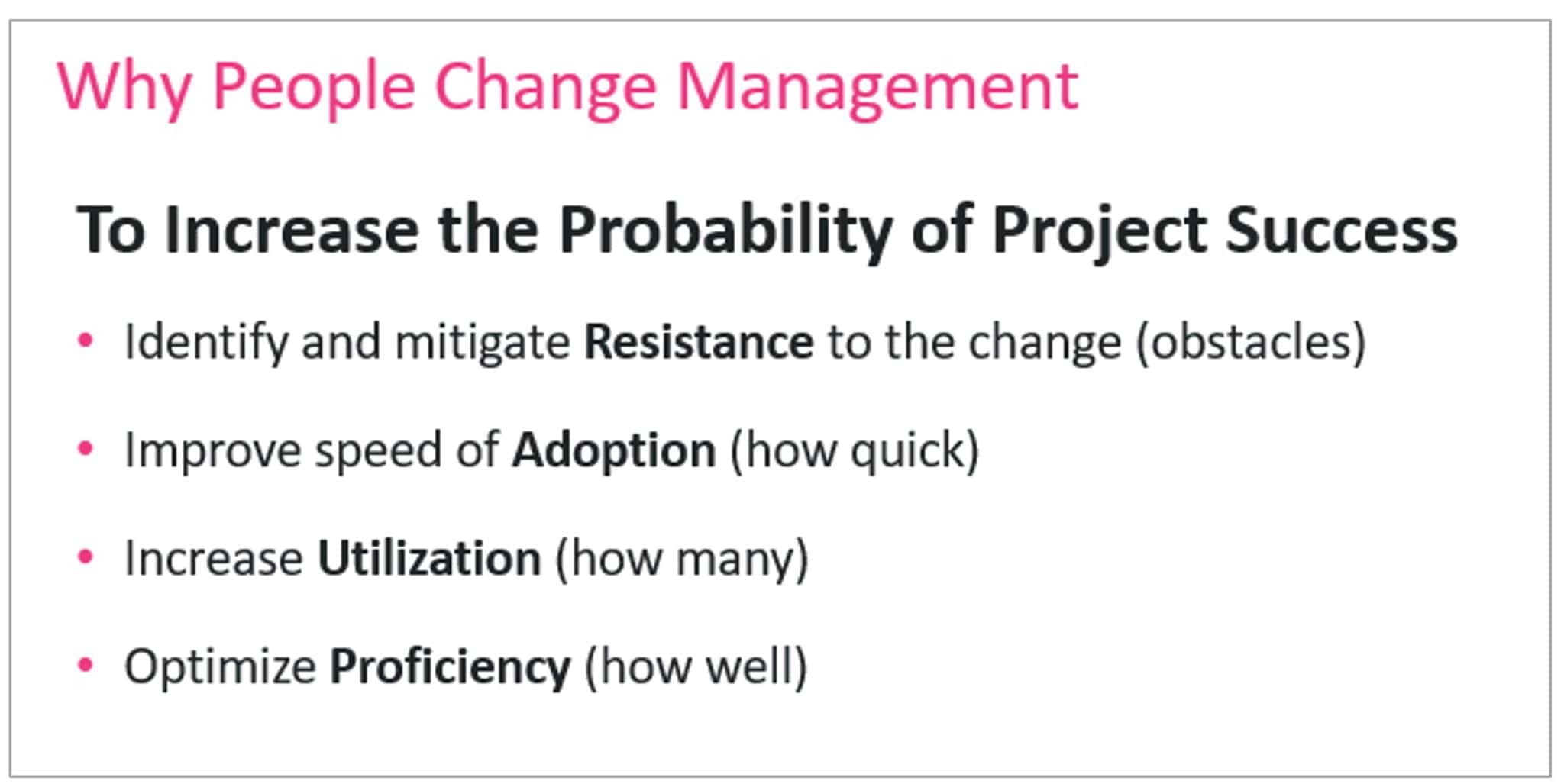 The WHO-HOW-WHAT Approach to Organizational Change Management